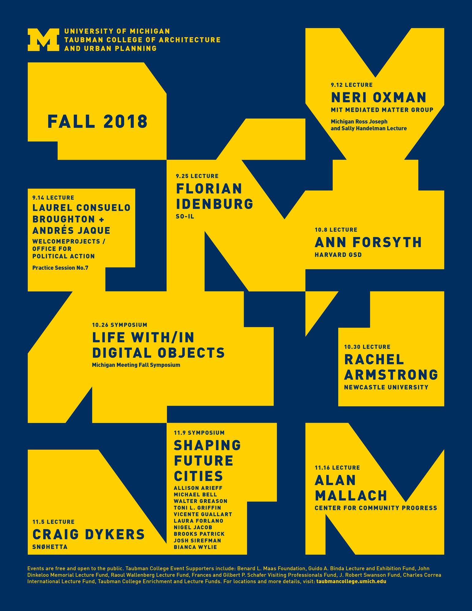 The most popular Fall '18 architecture school lecture poster is ...