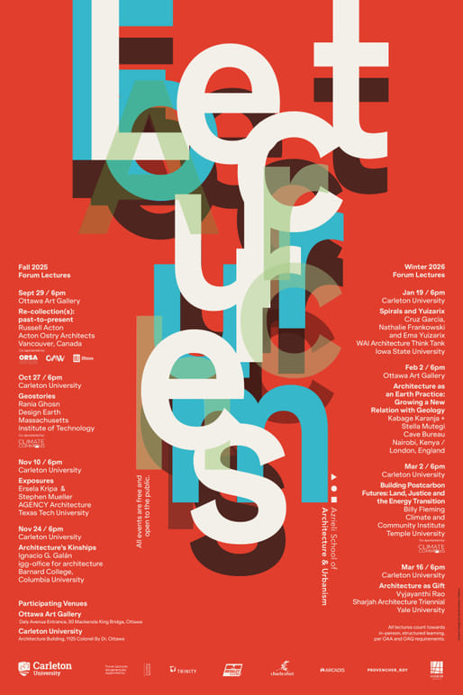 Get Lectured: Carleton University, Fall '25 & Winter '26 | News | Archinect