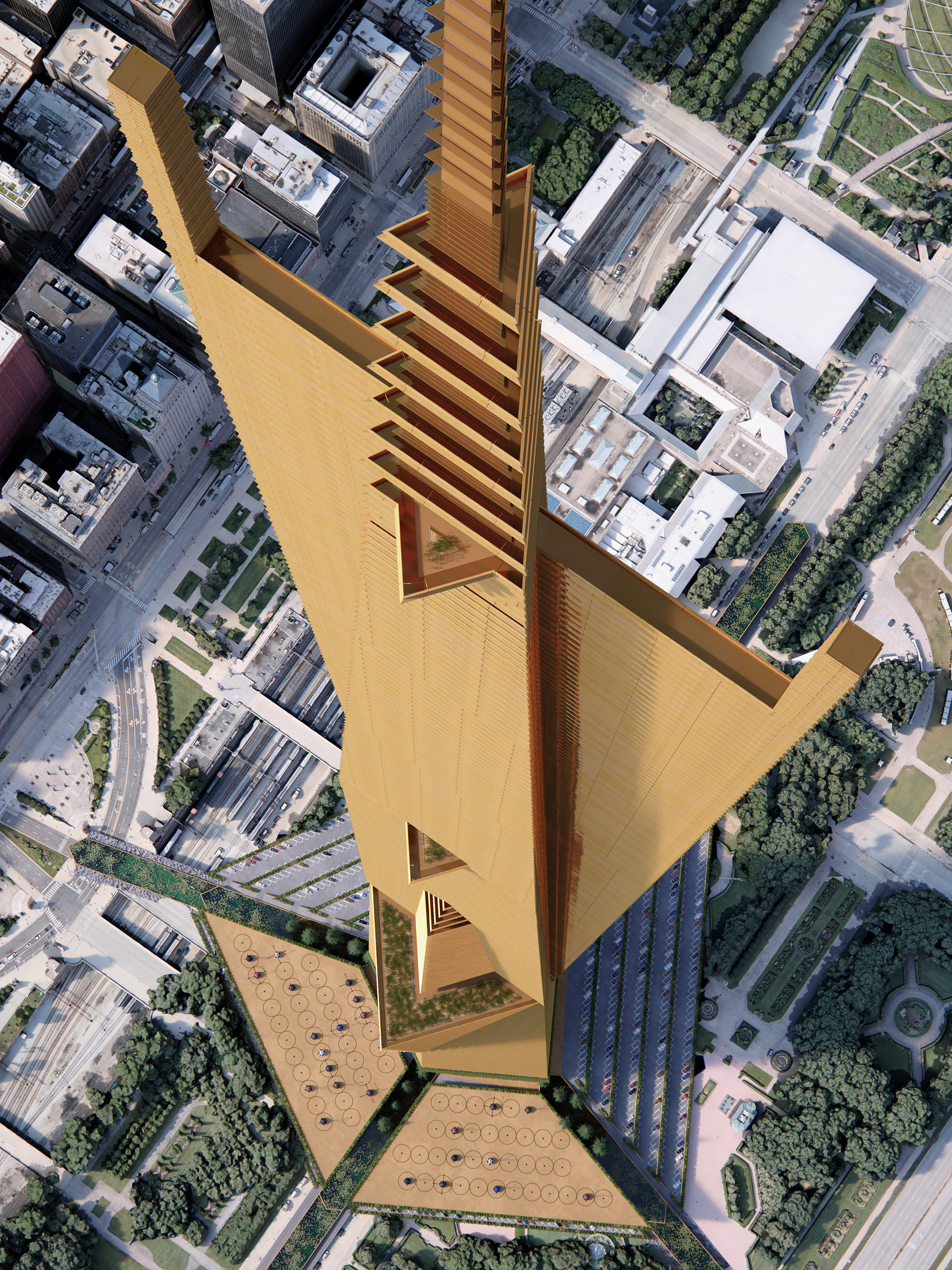 Three unbuilt Frank Lloyd Wright skyscraper projects brought to life by ...