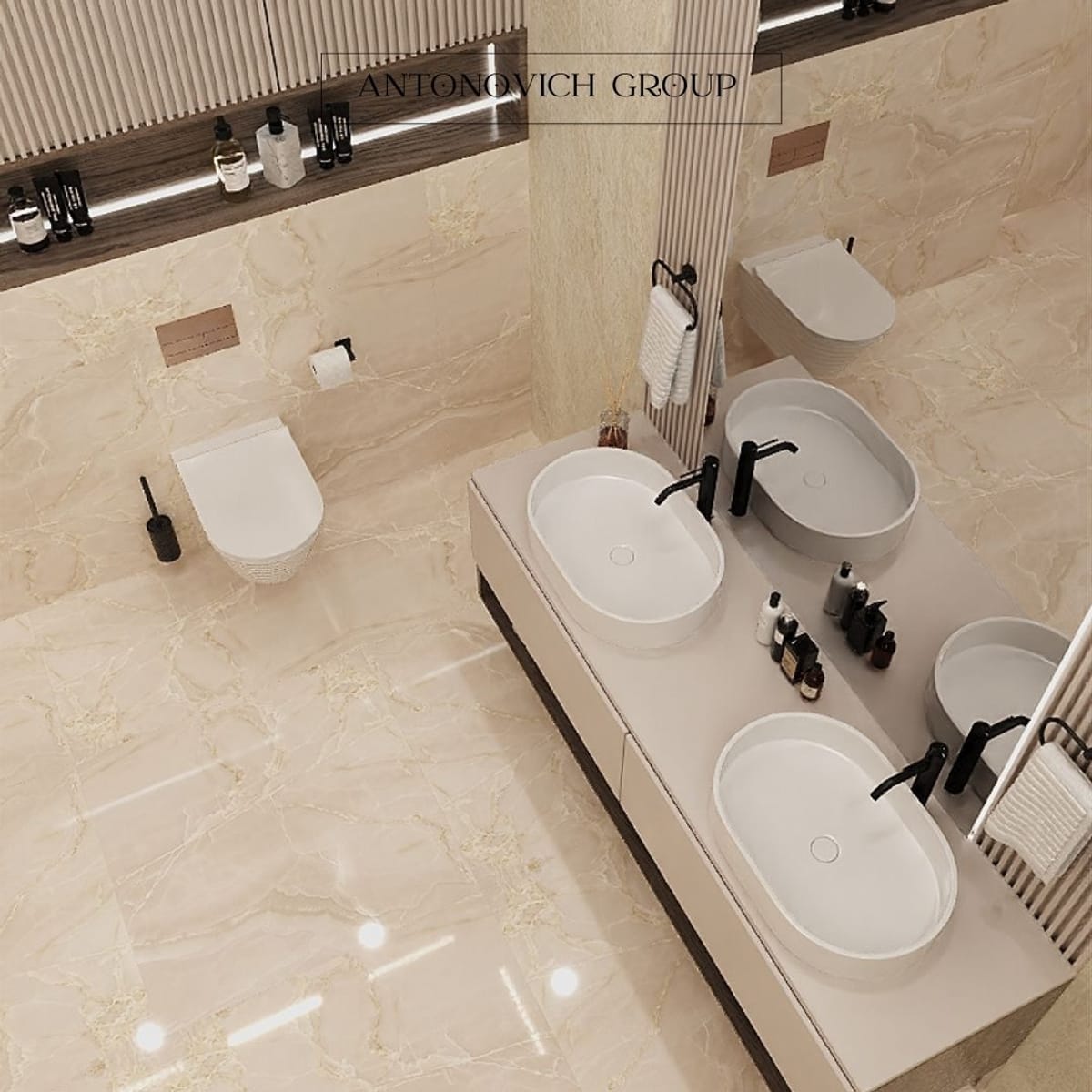 Minimalist sanitary Solution for Modern Bathroom | Luxury Antonovich Design | Archinect