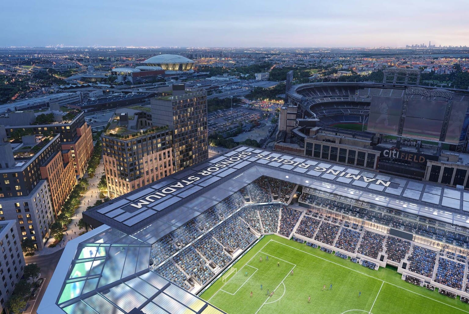 New HOK-designed NYCFC soccer stadium wins planning approval as part of ...