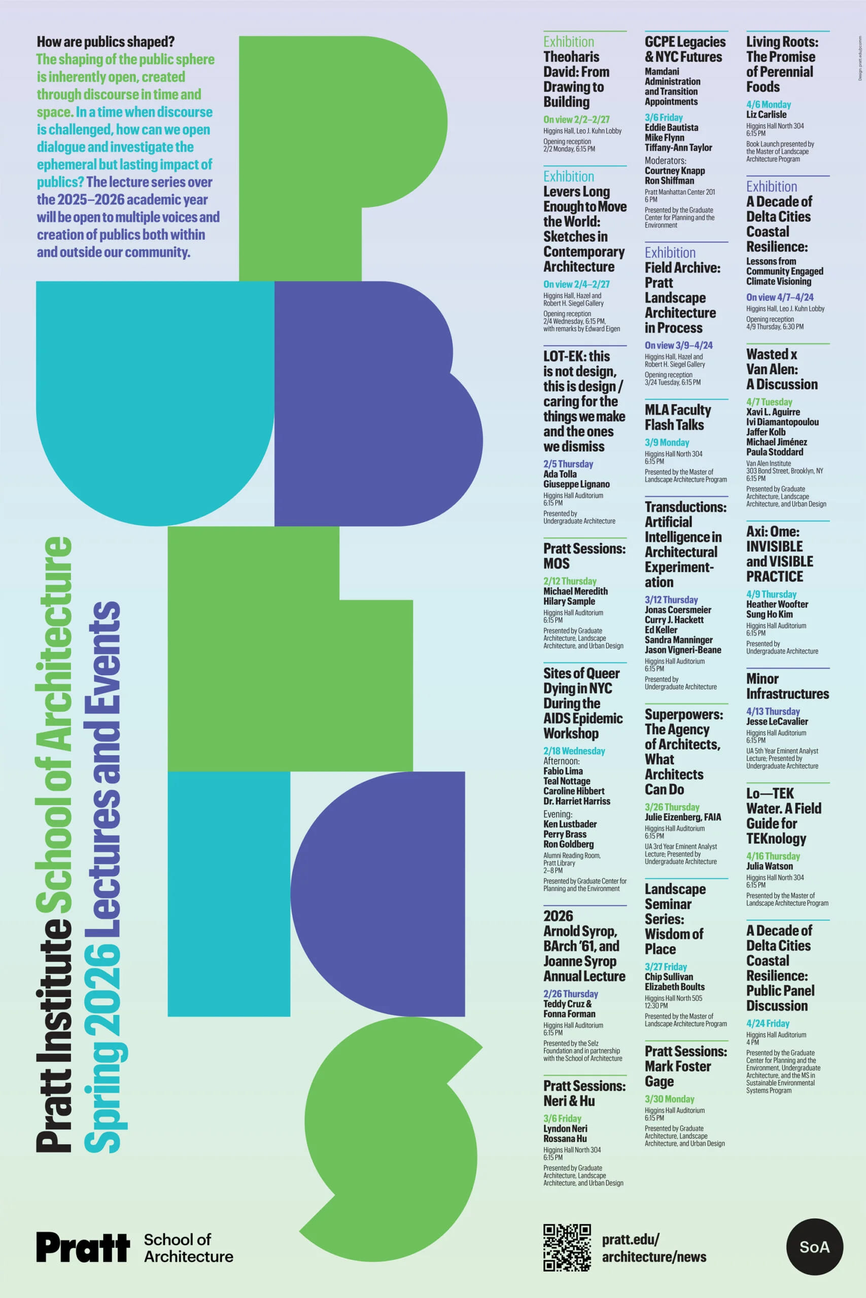 Get Lectured: Pratt Institute, Spring '26 | News | Archinect