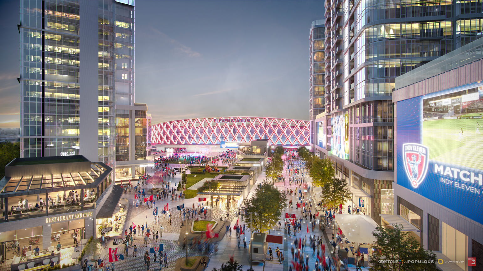 Populous unveils $1 billion Eleven Park stadium design for Indianapolis ...