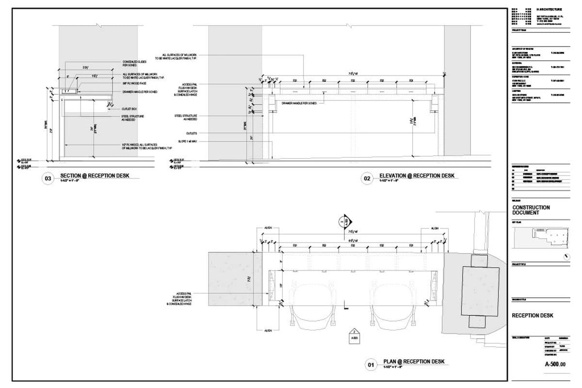 CD sets (Interior elevation, Milwork, FF&E Schedule) | Yookyung Lee ...