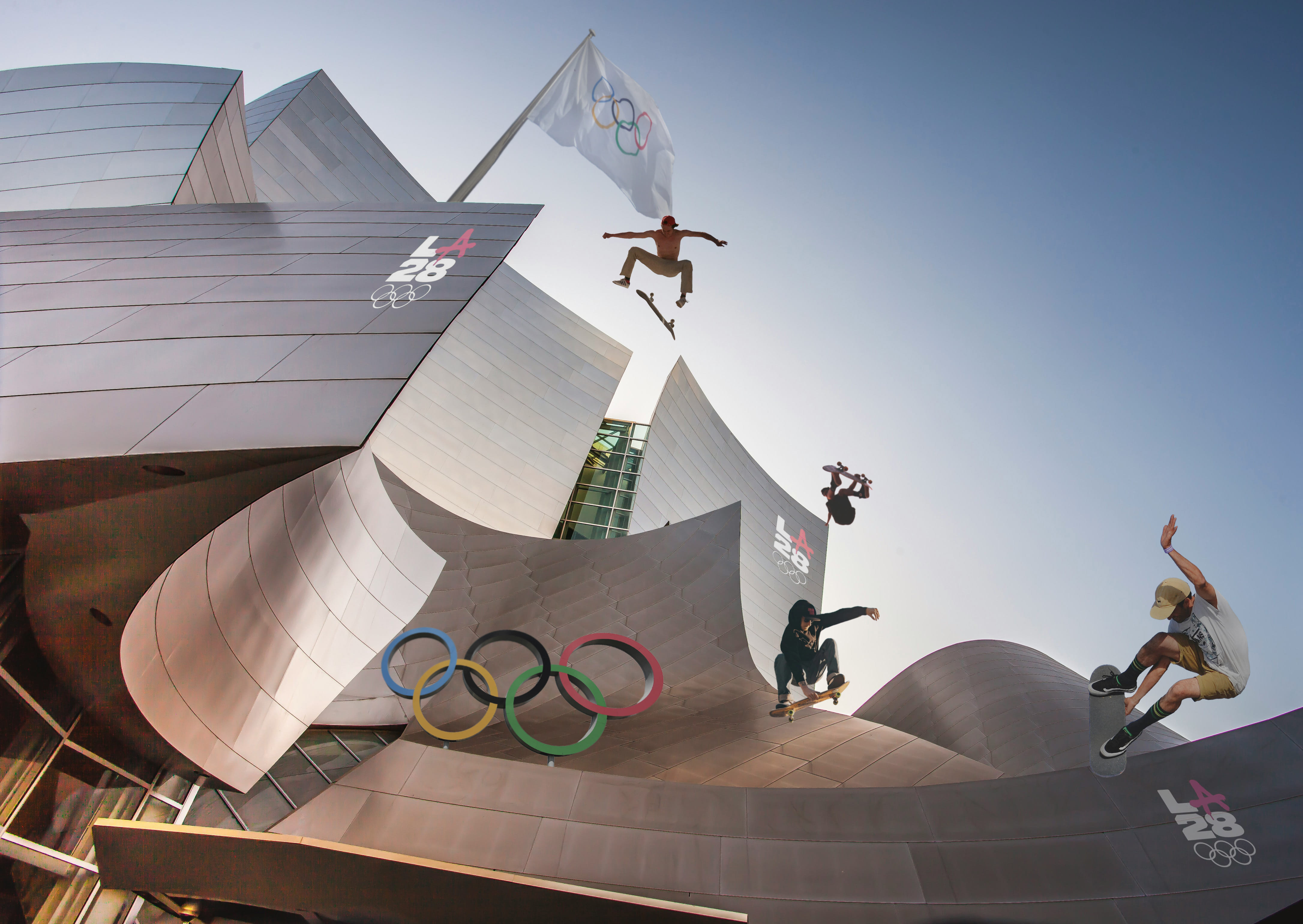 Gehry’s Disney Concert Hall to be repurposed as Olympic skate ramp for ...