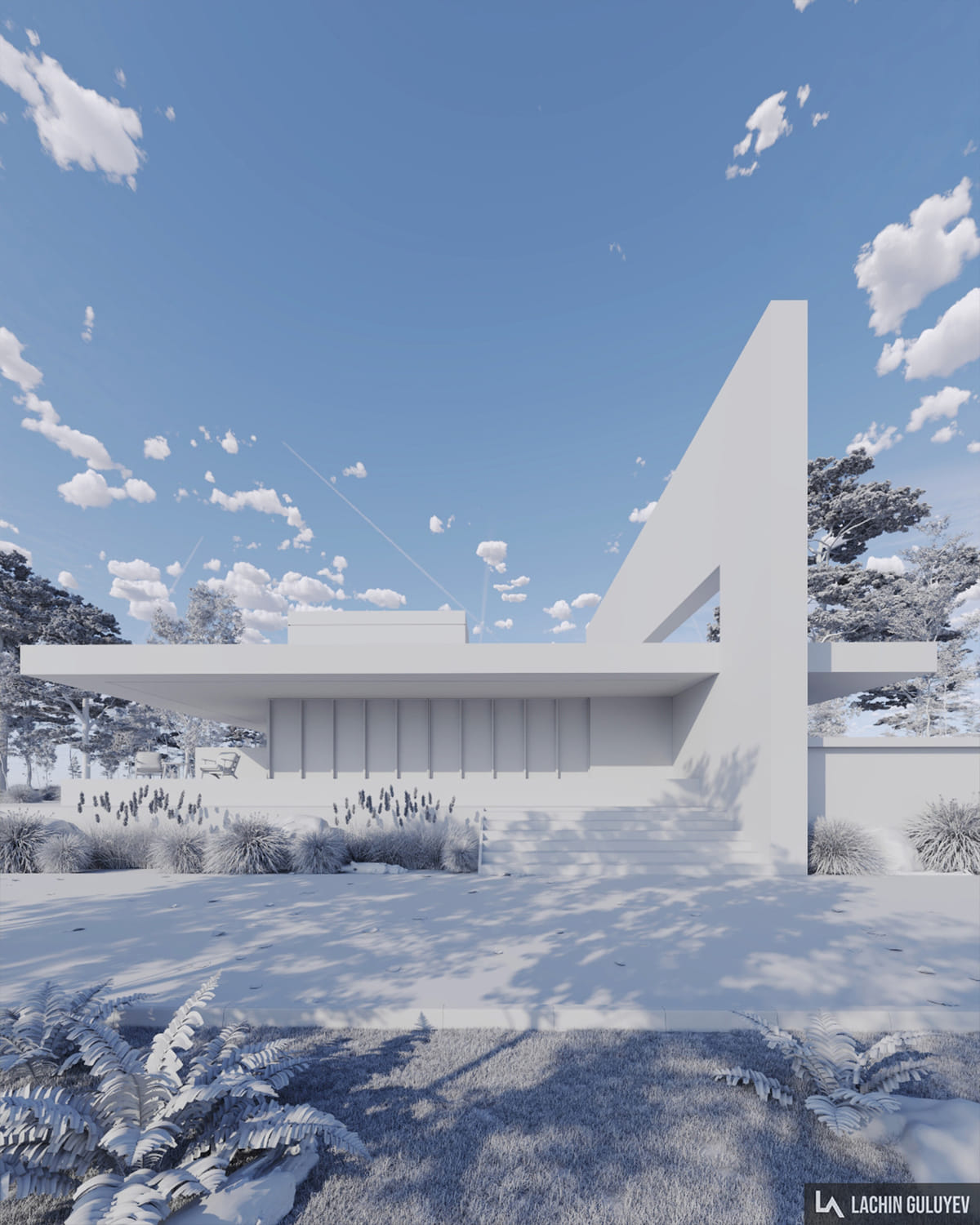 Mid-Century House | FULL CGI | Lachin Guluyev | Archinect