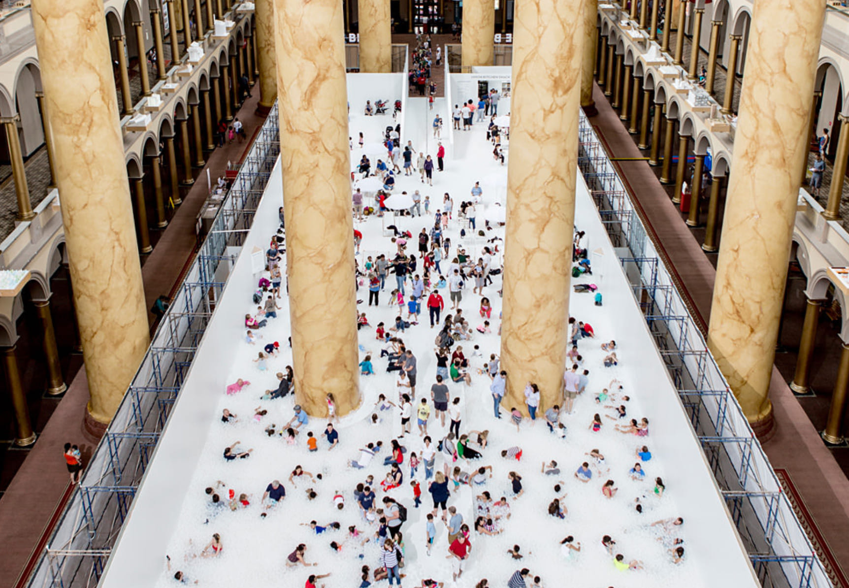 Snarkitecture's 10,000 sq ft indoor BEACH at the National Building ...