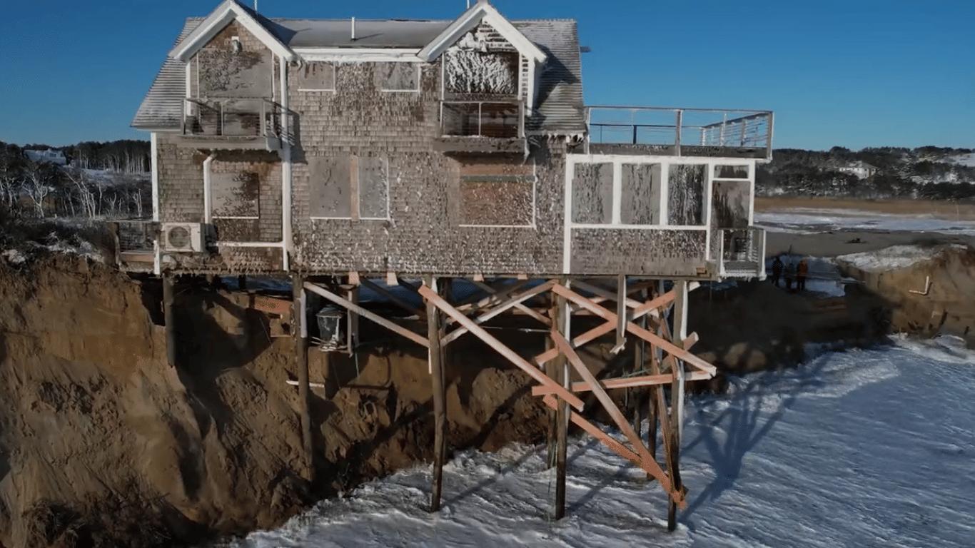 A historic home in Cape Cod is teetering on the brink after this ...