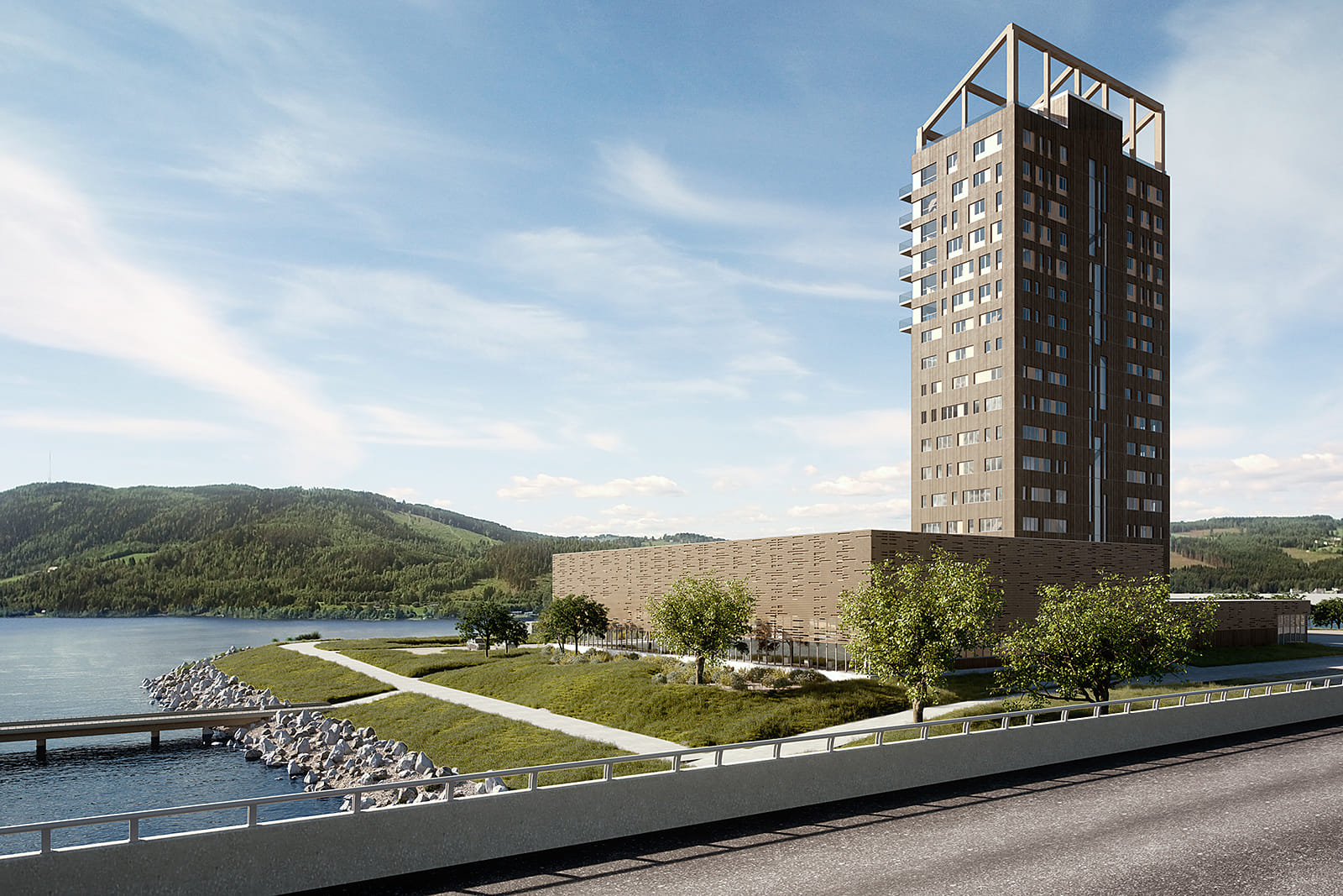The world's tallest timber tower structurally tops out in Norway | News ...