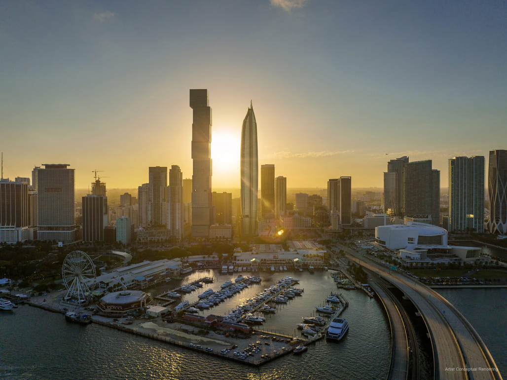 Carlos Ott and CUBE 3 design Miami supertall with tapered massing ...