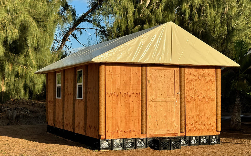 Shigeru Ban team constructs Paper Log House prototype in wildfire ...