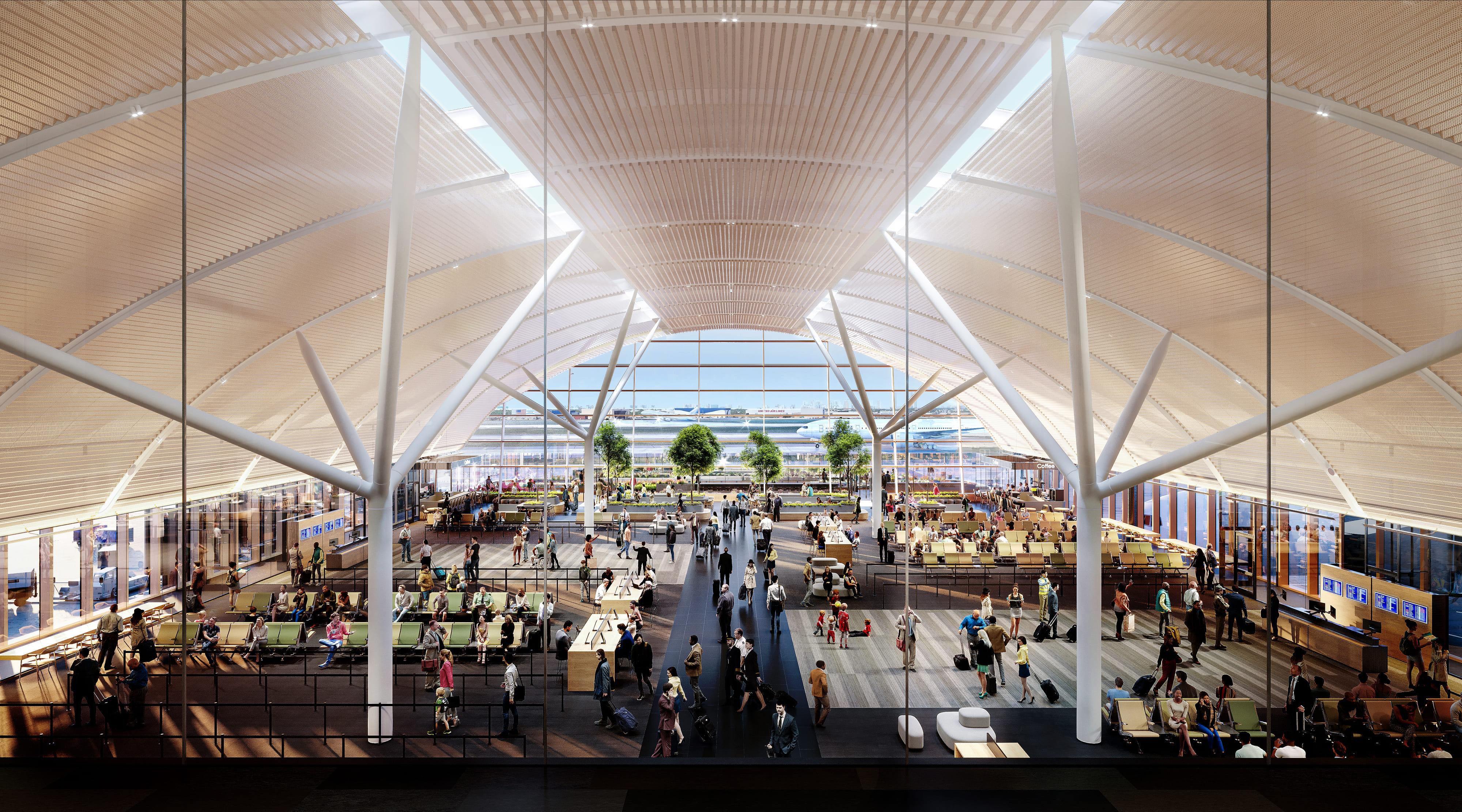 New Chicago O’Hare satellite concourse design by SOM-led team unveiled ...