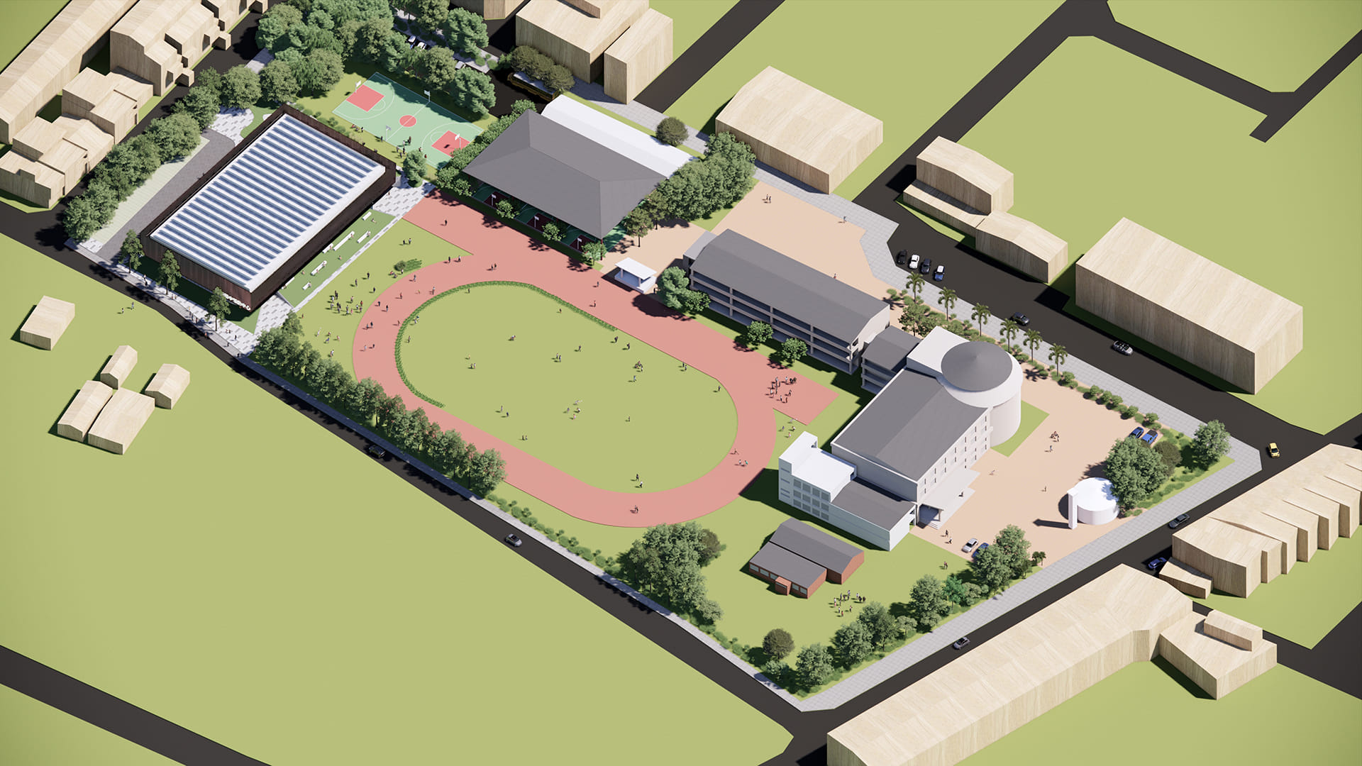 Jiaxin Junior High School gymnasium | YS SPACEDESIGN/ 97STUDIO | Archinect