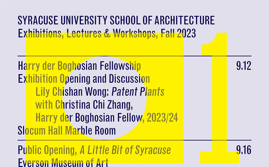 Get Lectured: Syracuse University, Fall '23 | News | Archinect