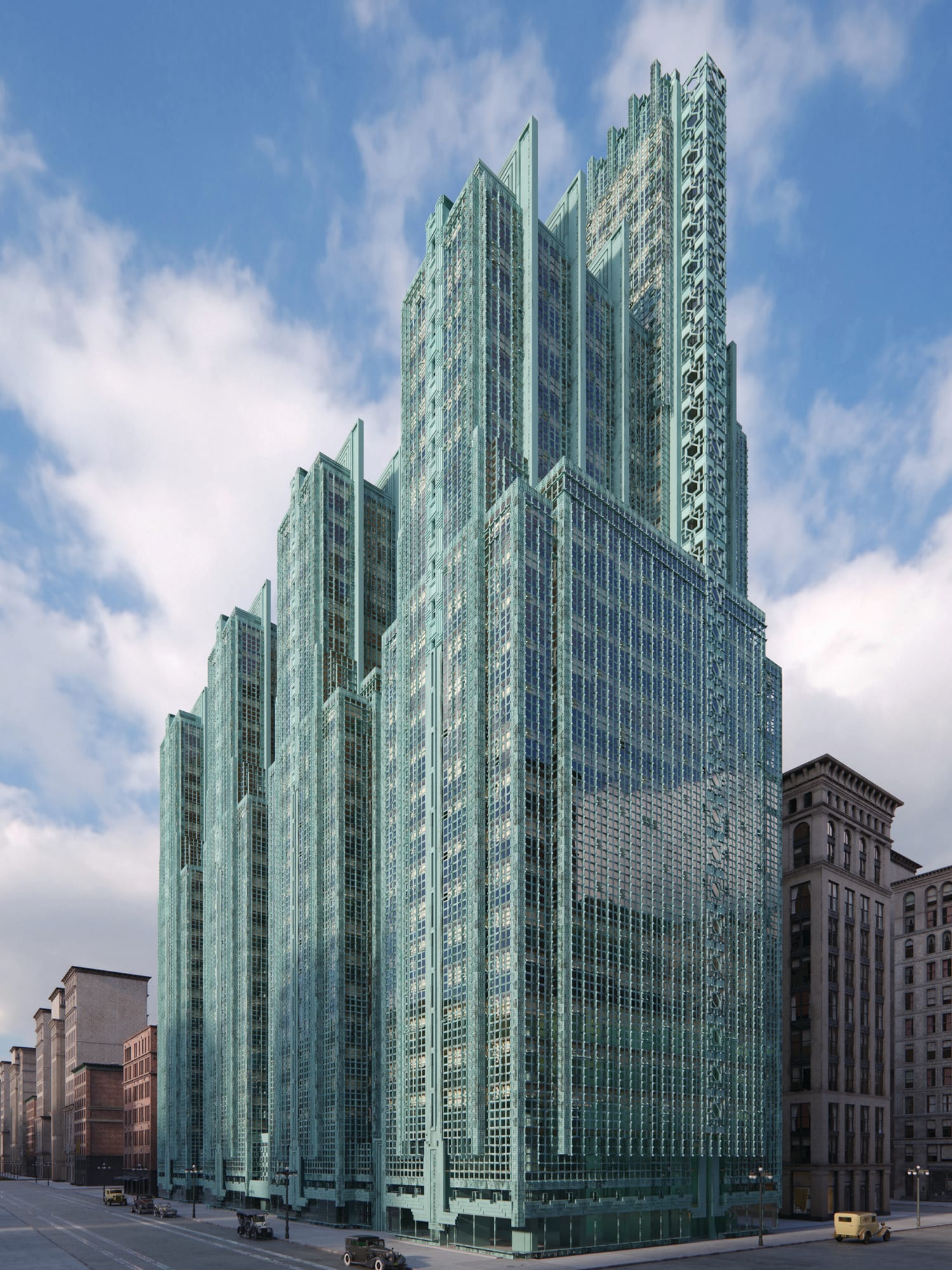 Three unbuilt Frank Lloyd Wright skyscraper projects brought to life by ...