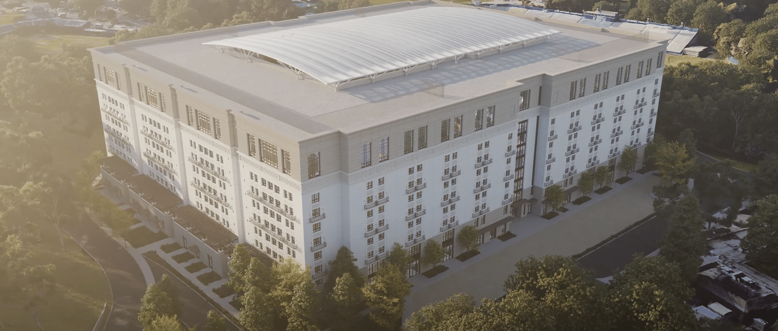 Updated Munger Hall images show two floors removed as controversial ...