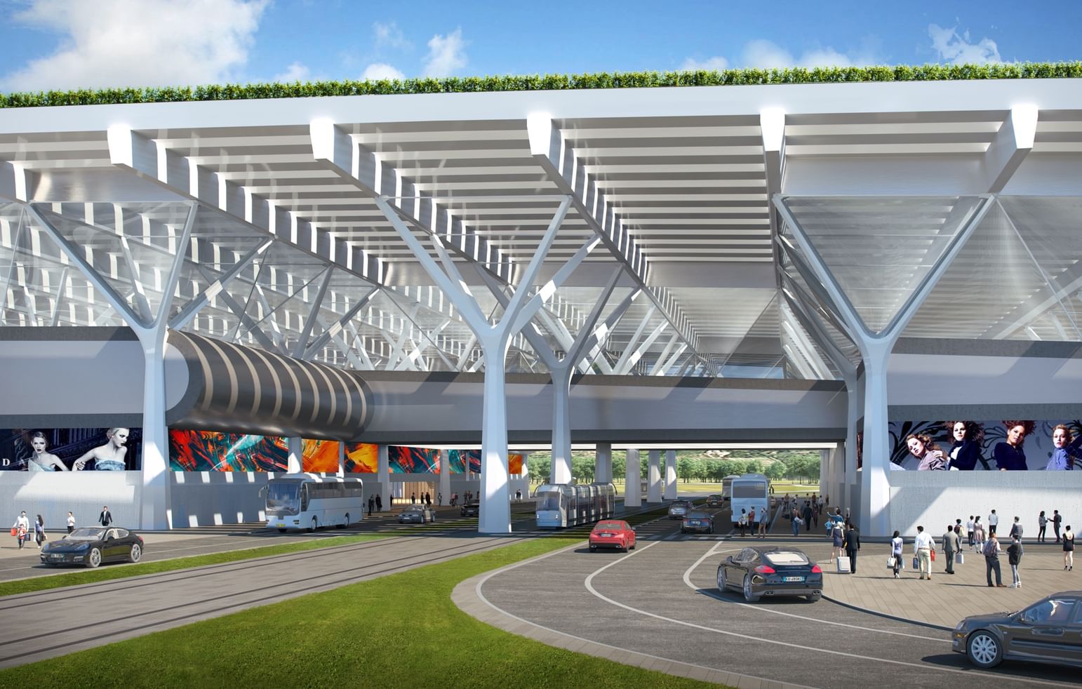Rafael Viñoly Architects designs vineyard atop an airport terminal in ...