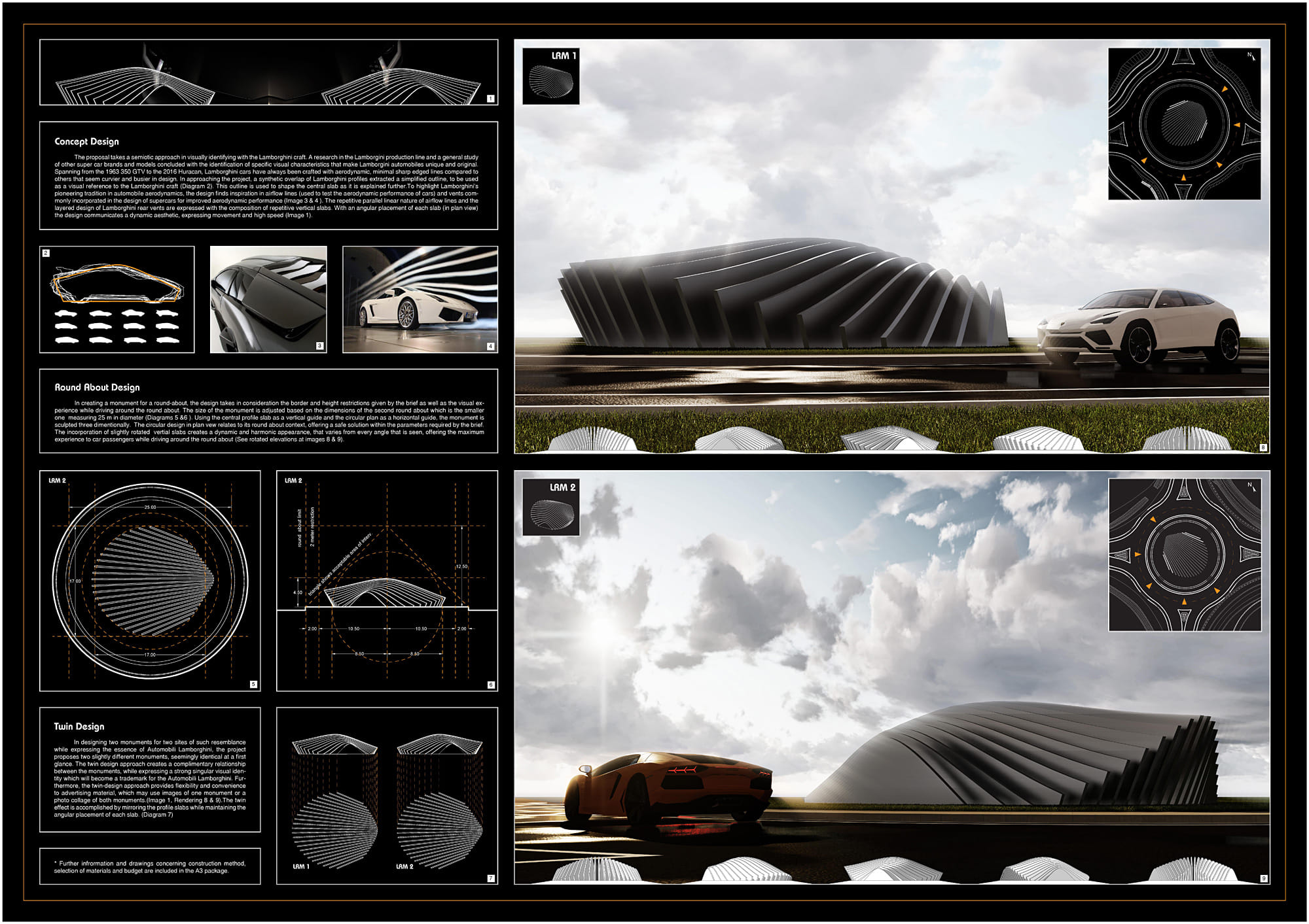 Two first-prize winners announced in Lamborghini Road Monument competition