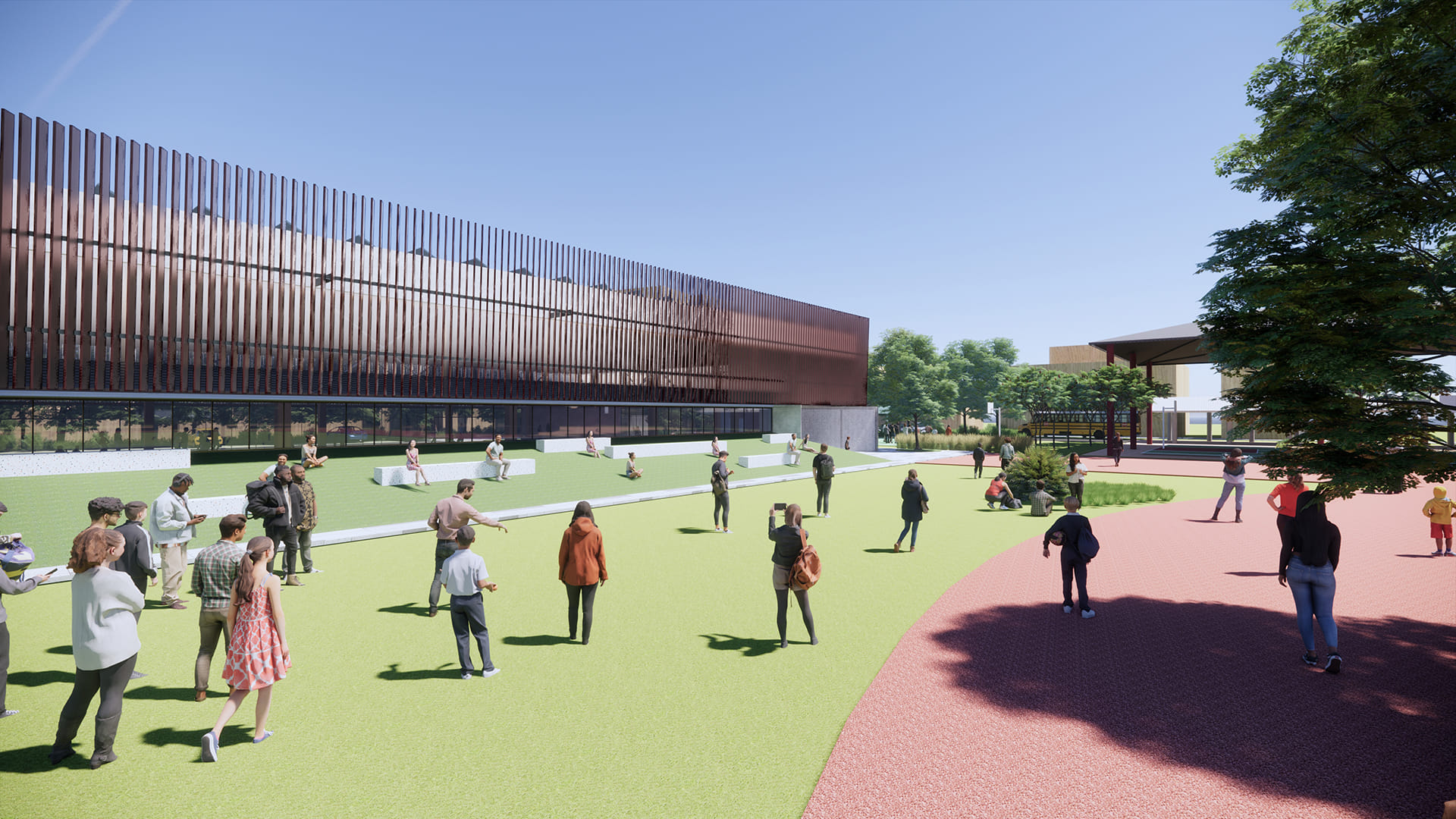 Jiaxin Junior High School gymnasium | YS SPACEDESIGN/ 97STUDIO | Archinect