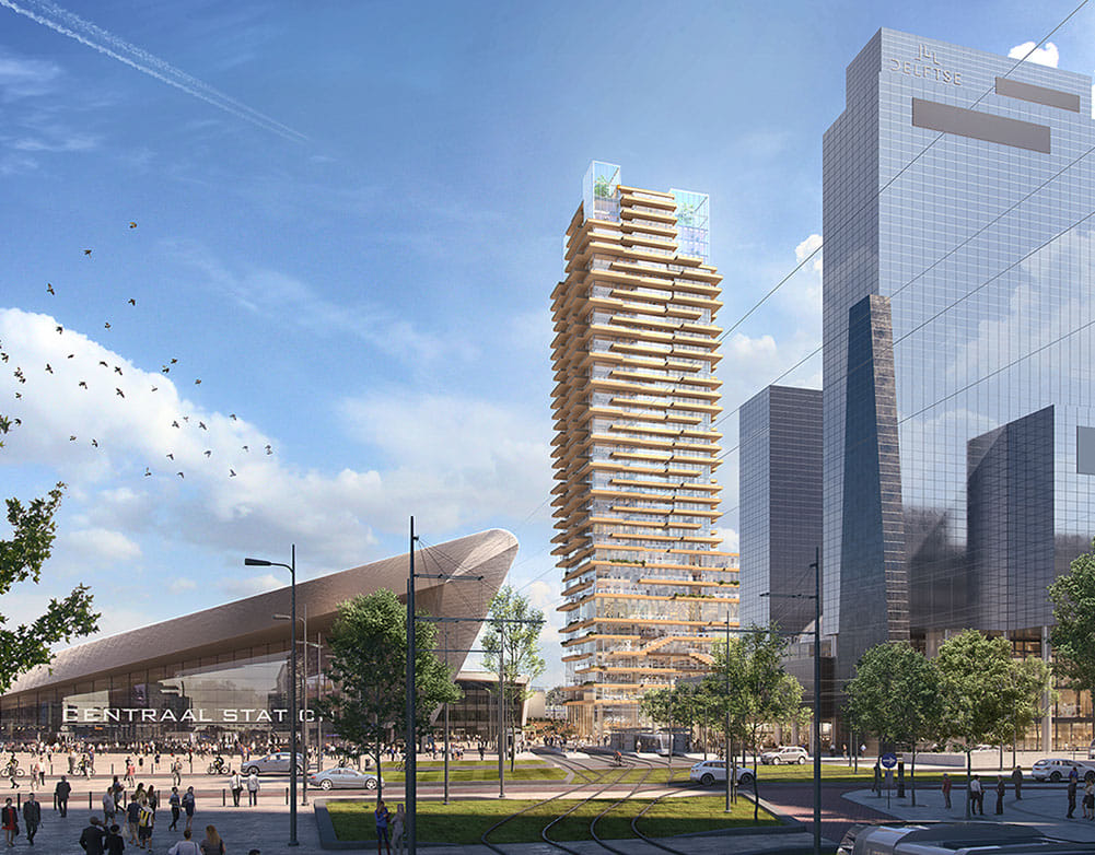 PLP Architecture wins bid to design Holland's tallest timber and ...
