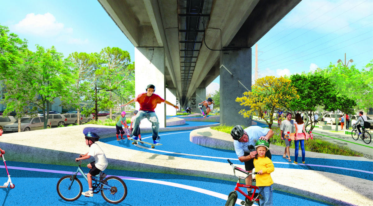 Miami begins construction on the Underline, a 10-mile urban path under ...