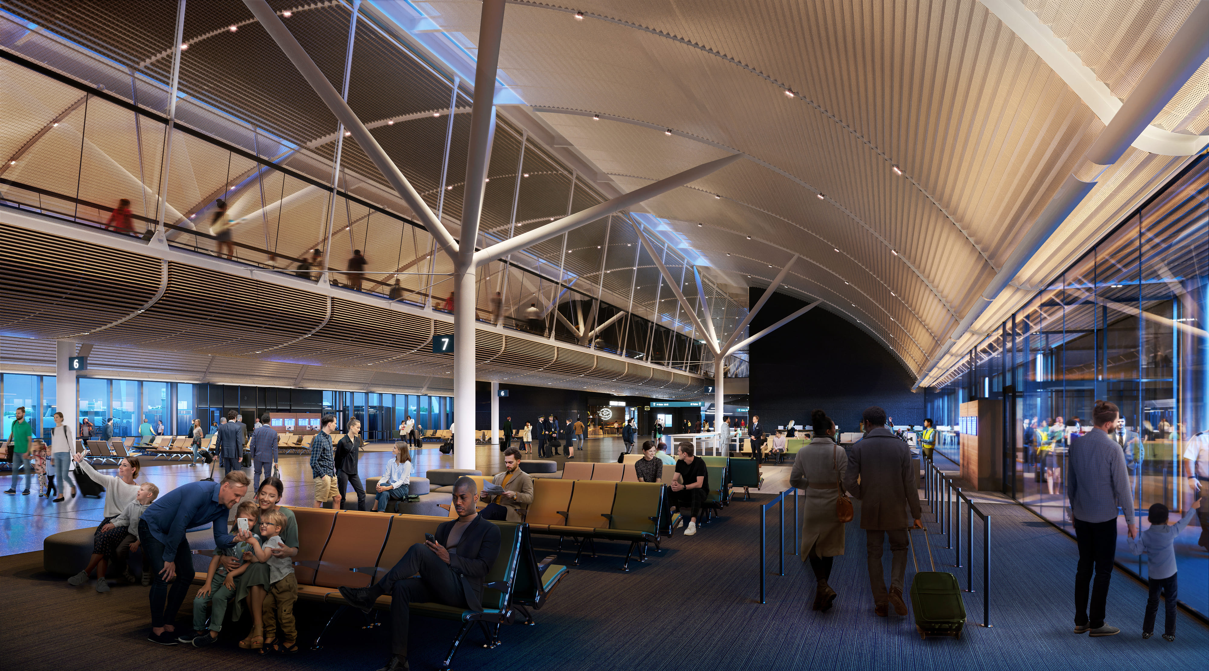 New Chicago O’Hare satellite concourse design by SOM-led team unveiled ...
