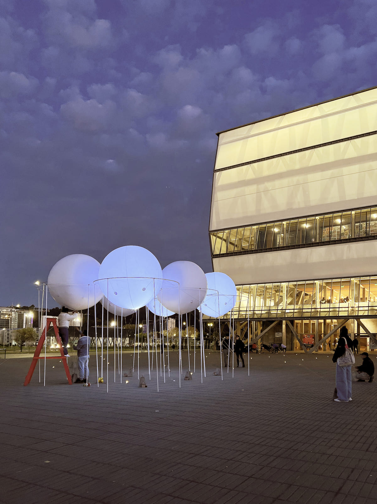 Eletres Studio on the esplanade of the Biobío Theater. Pavilion ...