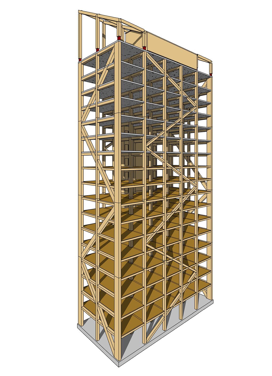 The world's tallest timber tower structurally tops out in Norway ...