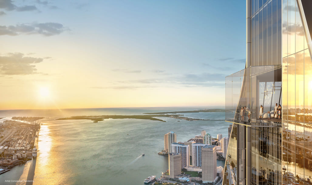 Carlos Ott and CUBE 3 design Miami supertall with tapered massing ...