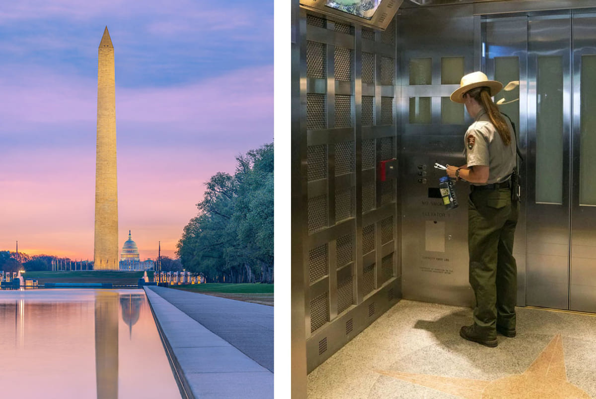 Washington Monument elevator refinishing, Michael Graves Architecture ...