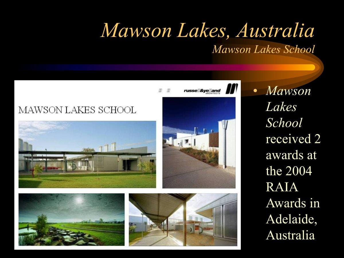 Mawson Lakes School - Australia | LTU | Rich Hamming | Archinect