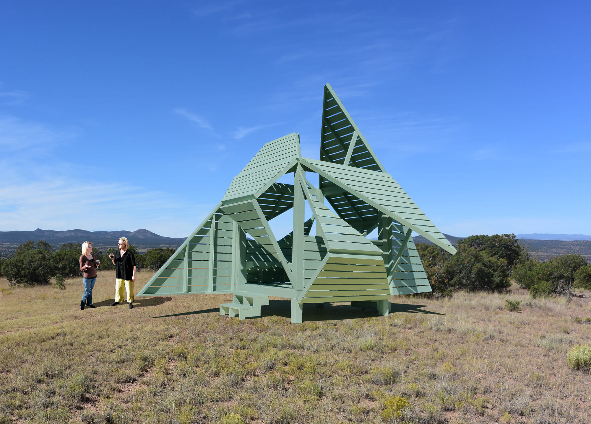 The Unfolded Cube Pavilion | michael jantzen | Archinect