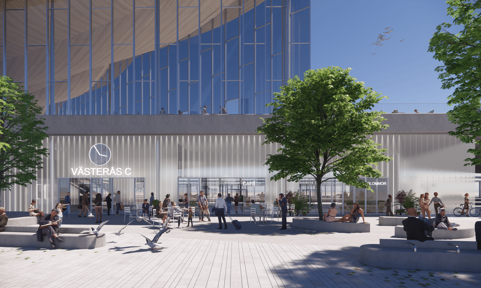 Dramatic timber roof defines BIG’s Västerås Travel Center design | News ...