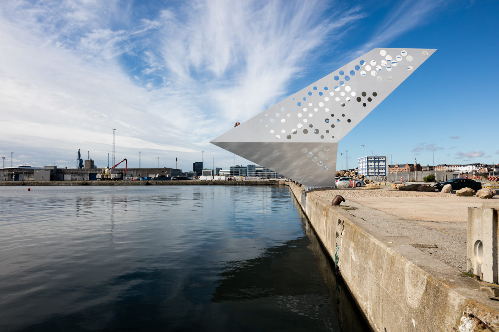 Perforated "Sailing Tower" spotlights Denmark's commercial Aarhus ...