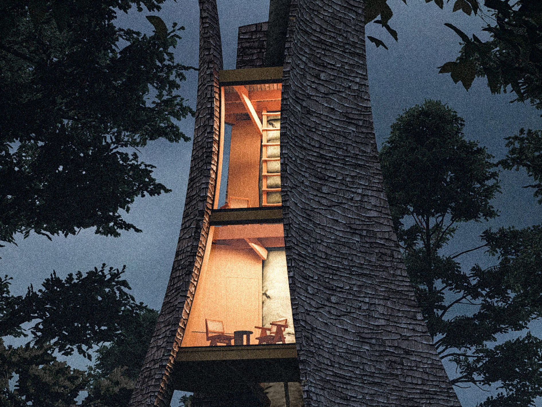 A creative trio of treehouse designs emerge as winners of the Tree ...