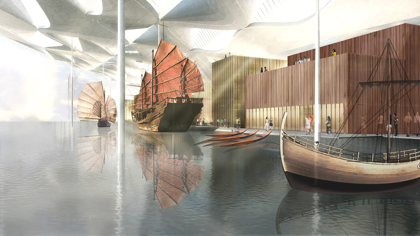 National Maritime Museum Entry for Tianjin by HAO + AI | Gallery | Archinect