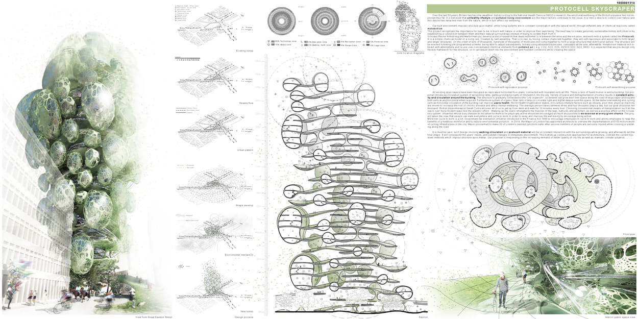 More winning projects of the London "Organic Skyscraper" competition