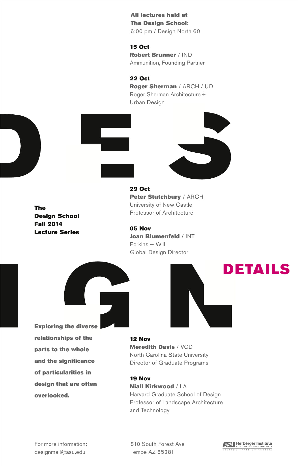 Get Lectured: Arizona State University, Fall '14 | News | Archinect
