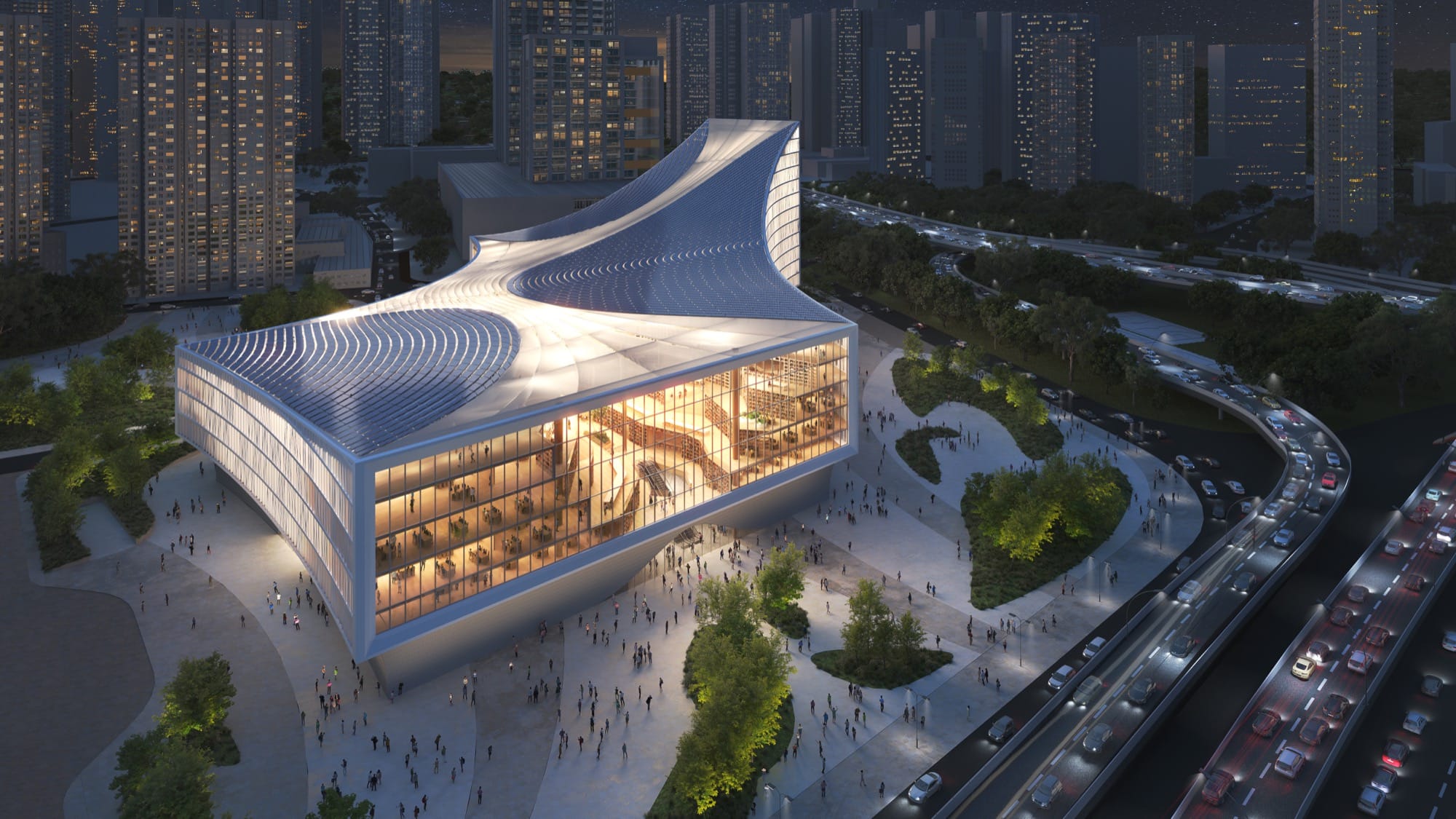 MVRDV’s ‘canyon of books’ wins Wuhan Library design competition | News ...