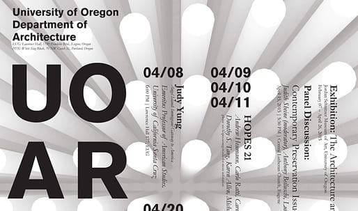 Get Lectured: University of Oregon, Spring '15 | News | Archinect
