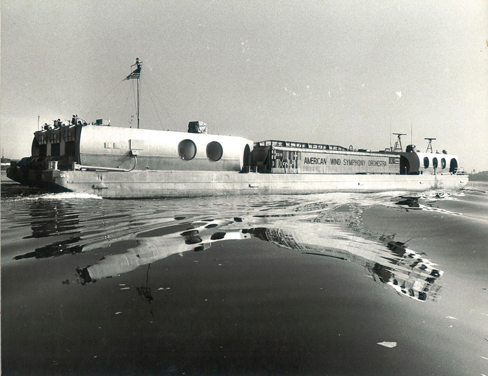 Louis Kahn's floating concert hall, Point Counterpoint II, is facing ...