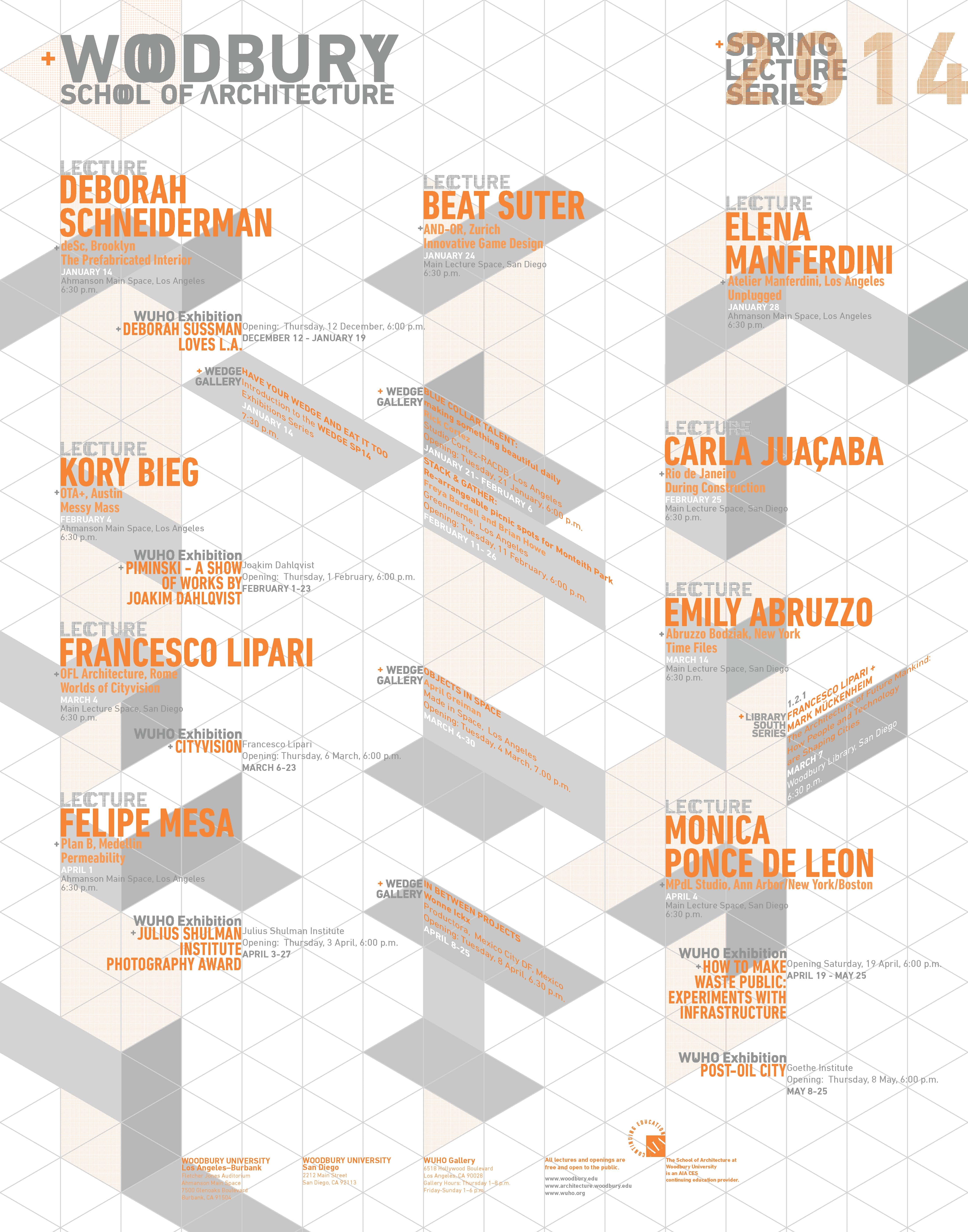 Get Lectured: Woodbury, Spring '14 | News | Archinect