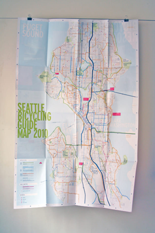 Seattle Bicycling Guide Map | Erin Williams | Archinect