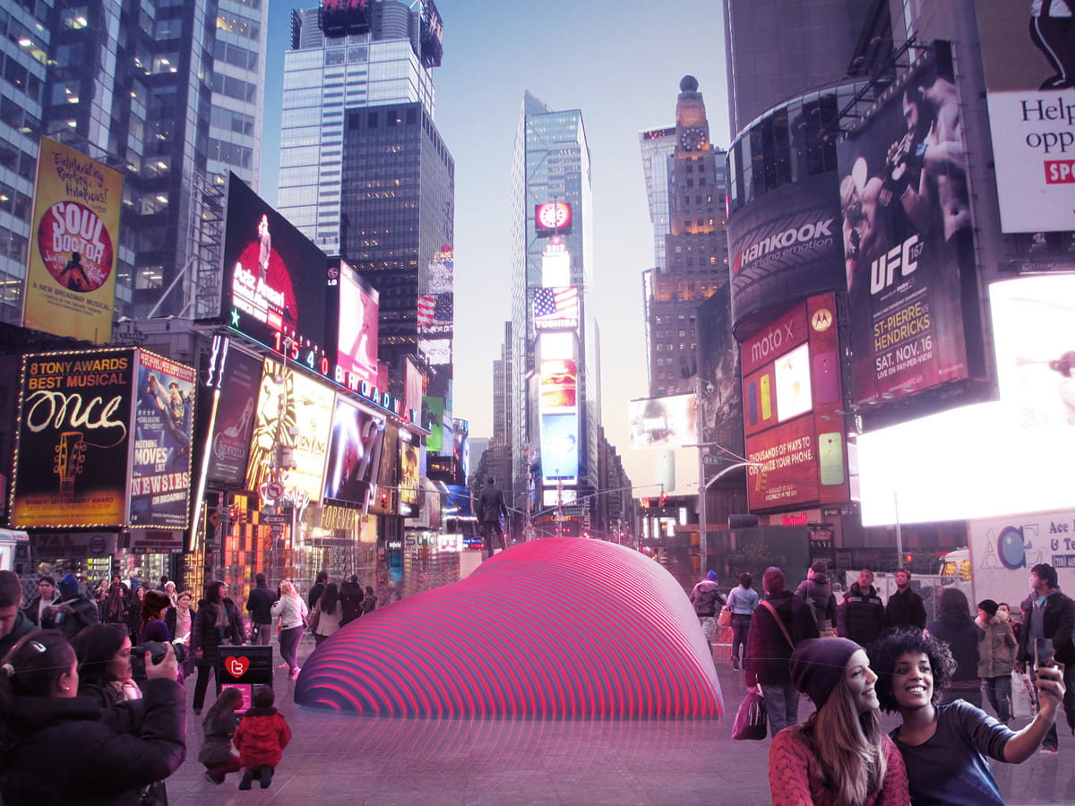Winning sculpture of 2014 Times Square Heart Design unveiled | News ...