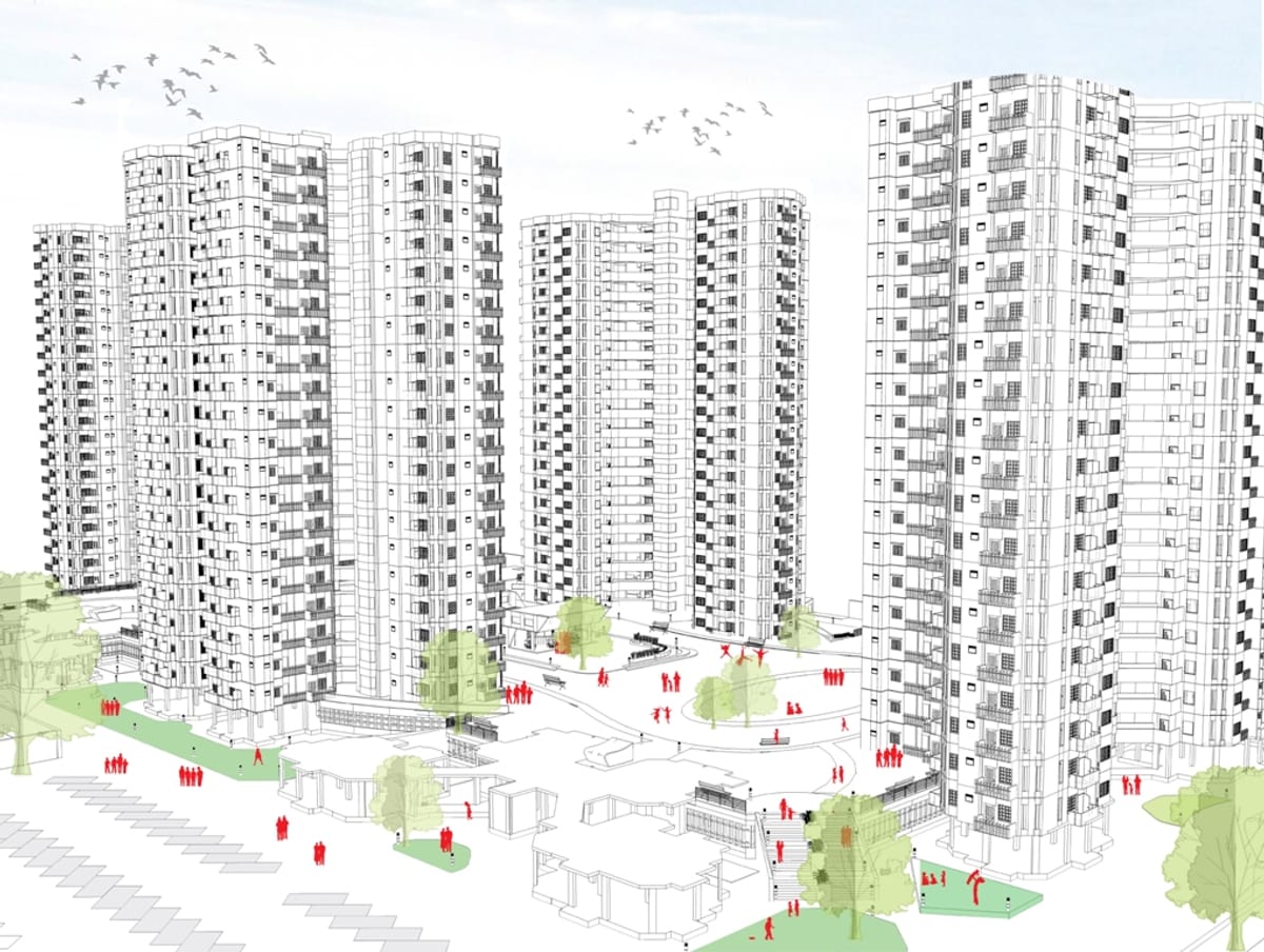 LIG MIG Housing Project, Dwarka | Mayank Sahai | Archinect