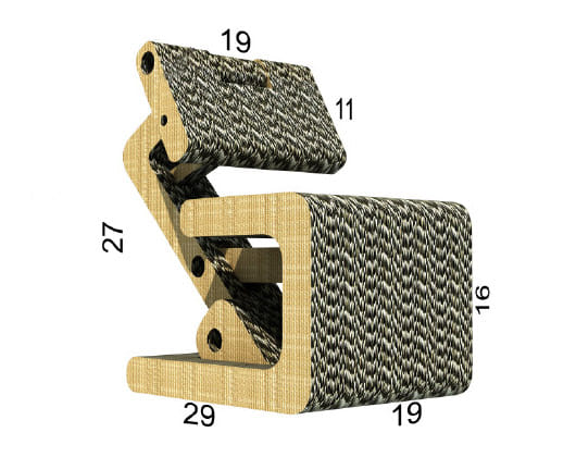 Finalists of Cardboard Chair Design Student Competition Unveiled