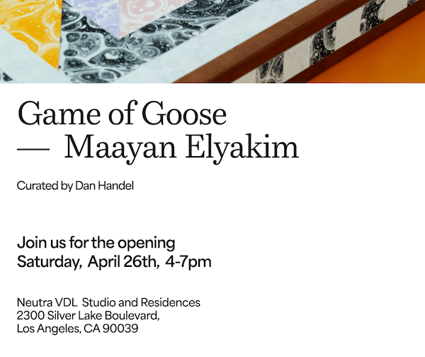'Game of Goose' site-specific installation by Maayan Elyakim at Neutra VDL House