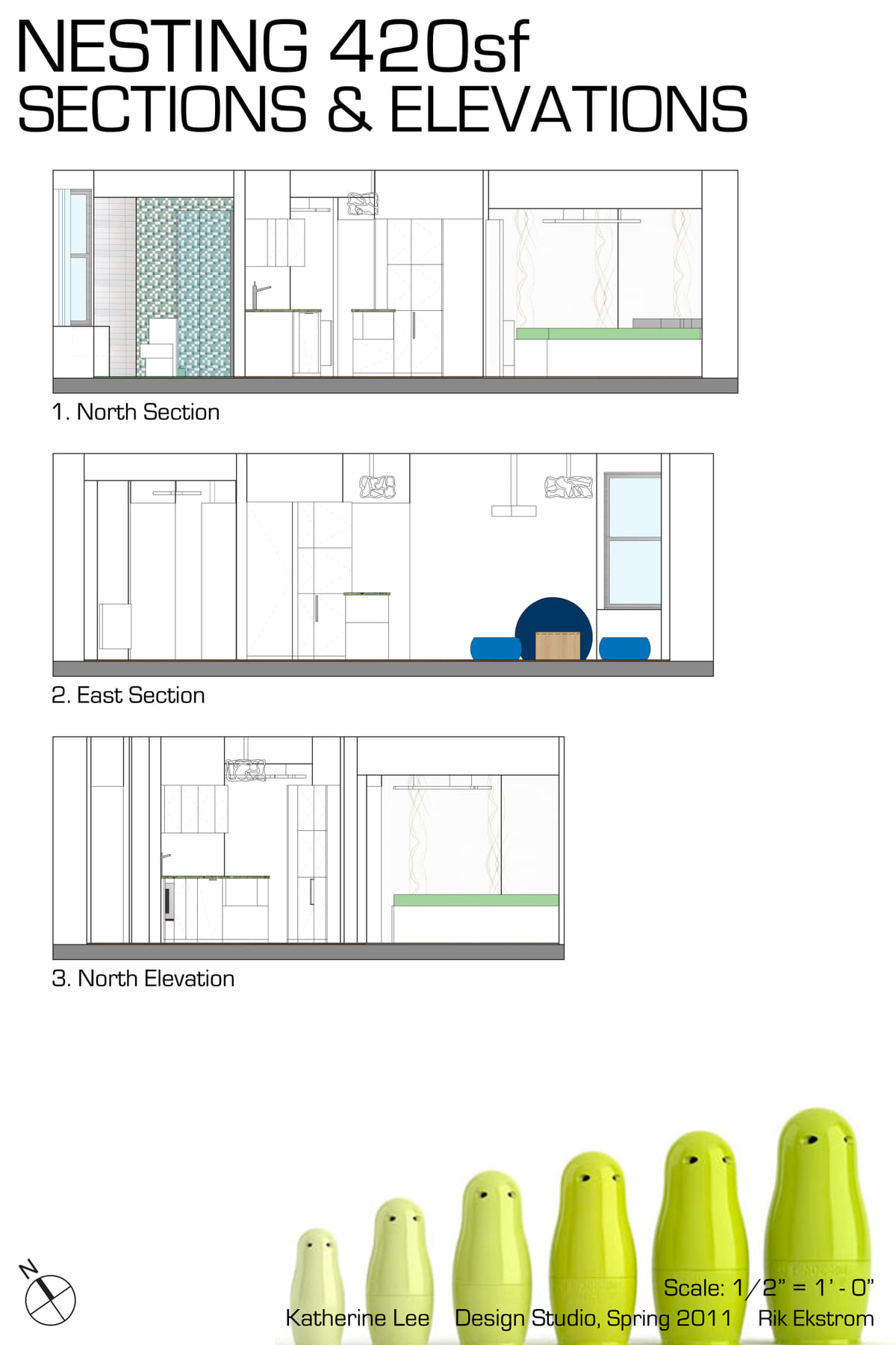 420 Square Feet, Apartment, Nesting 420 SF | Katherine Lee | Archinect