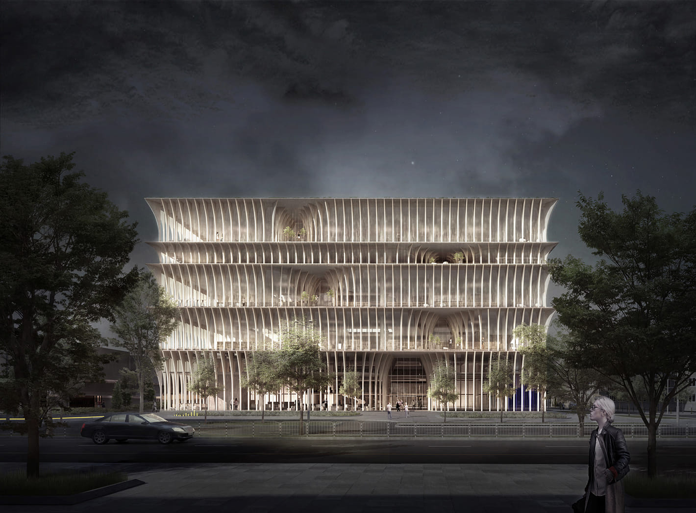 More details behind the 3rd-prize Varna Library design by spatial practice