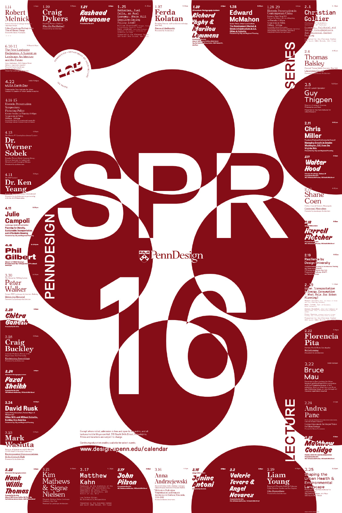 Get Lectured: PennDesign, Spring '16 | News | Archinect